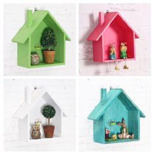 DreamyDesign Wall shelf Hut shape shelves House shape shelf MDF MDF ...