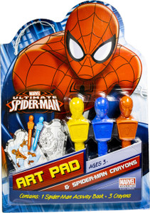 SKOODLE Marvel Spider-Man Art Pad Of 25 Pages With 3 Sculpted Spider ...