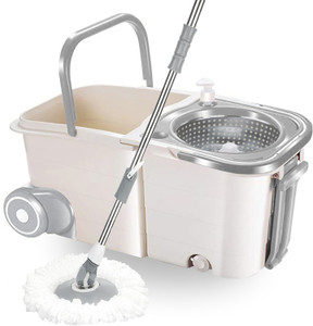 V-MOP Premium Twin Double Bucket Wheel Mop (( 6 Months Warranty on Rod ...
