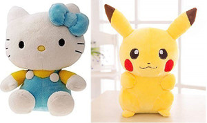 Crispy toys Attractive Embroidry Pikachu & Blue Mini Doll Soft Toys for ...