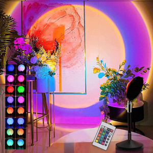 I.P.L. Sunset Projector Lamp LED Light 360° Rotation Romantic Sun Light ...