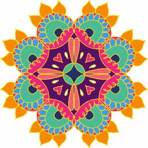 Galaxy Design 50.8 cm L_RANGOLI_0011 Self Adhesive Sticker Price in ...