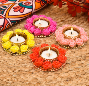Erica 4 pcs Ring Candle| Diya Candle |Puja Candle| Pooja Diya | Home ...