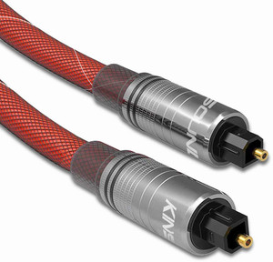 Kinsound Fiber Optical Cable 2 m Optical Audio Toslink Cable, Dolby ...