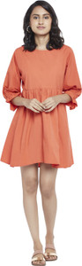 PEOPLE Women A-line Red Above Knee/Mid Thigh Length Dress - Buy PEOPLE ...