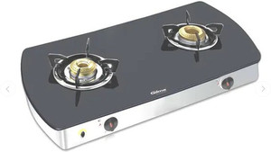 Gilma Nova Auto 2 Br Gas stove Stainless Steel, Glass Automatic Gas ...