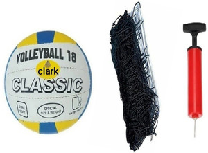 clark CLK65 classic volleyball with nylon net Volleyball Kit - Buy ...