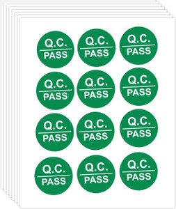 Shri R K QC Pass Stickers Pack Of 500 Self Adhesive Paper Label Price ...