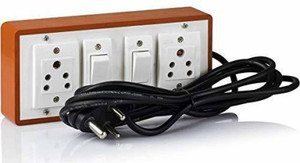 JELECTRICALS Brown PVC Extension Board | Long Copper Wire With 6AMP 3 ...