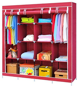 lukzer 12 Shelves Storage Organizer Micro Fiber Collapsible Wardrobe ...