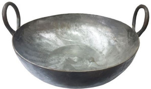 Malowal Malowal® Natural Cookware Sarbloh Iron 8 Inch Kadai/Kadhai ...