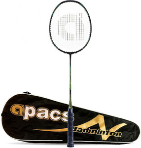 apacs Asgardia Lite (73g, 35LBS) Ultra Light weight Black, Green Strung ...