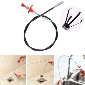 HCR ACCESSORIES Drain Pipe Cleaning Spring Stick, Hair Catching Drain ...