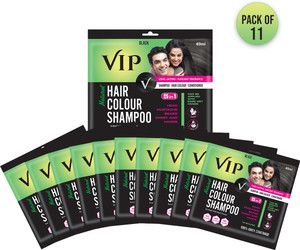 VIP Hair Colour Shampoo, 40ml (Pack of 11) , Black - Price in India ...