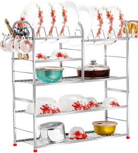 Winstar Utensil Kitchen Rack Steel Stainless Steel Wall Mount Dish Rack ...
