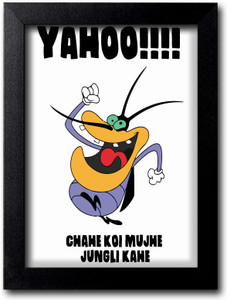 Blue Nexus Oggy Cockroaches Funny Cartoon Posters Wall Poster with Wall ...