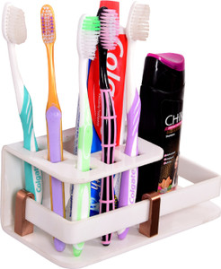 Crotomak Acrylic Tooth Brush Holder Stand With Rose Gold Finish Rust ...