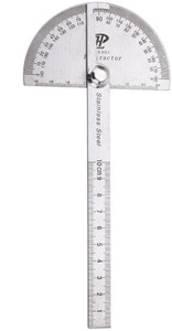 SAMENX Degree Protractor 8' INCH Ruler Professional Metal 0-180° with ...