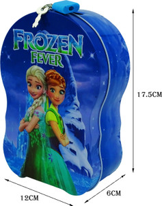 poksi Frozen Theme With Anna Elsa prined coin Bank with Lock And Keys8 ...