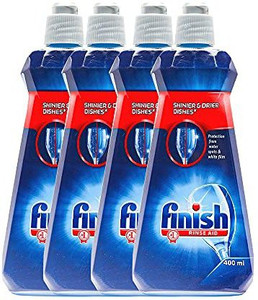 Finish Dishwasher Rinse Aid, Shine & Dry - 400 ml (Pack of 4 ...