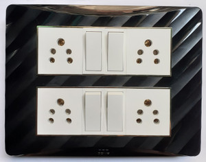 Cona Smyle MODULAR PLATE SIZE-12M ( COLOR -BLACK ) WITH 4 MODULAR ...