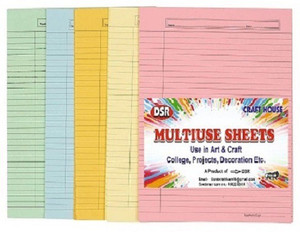 Flipkart.com | DSR Ruled Thick Coloured Project Sheets Both Side Ruled ...