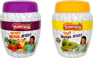 NAVRANG Organic Homemade Mixed Achar + Mango Achar I Traditional Achar ...