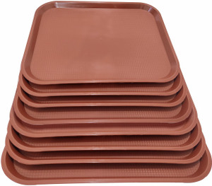 SMART SLIDE 12”x16” Plastic Cafeteria Brown Pack of 8 /Fast Food Tray ...