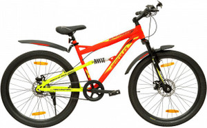 HERCULES BlackHunter ZX DX2 26T Neon Red 26 T (inch) Mountain Cycle ...