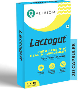 Velbiom Lactogut Probiotic Digestion Issue, Gut Health IBS, IBD ...