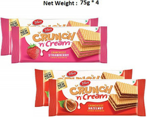 Tiffany Crunch n Cream Wafer - Strawberry and Hazelnut Flavour - 75g ...