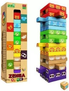 PURPLE MOON Special Animal Themed Jenga Stacking Game | Block ...