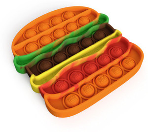 Nilzone Burger Design Pop It Fidget Toy - Autism Special Needs Silicone ...