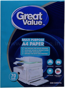 Flipkart.com | Great Value 1 Unruled A4 70 gsm A4 paper - A4 paper