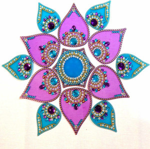 Anbay 14 Pieces ,Transparent Purple Modak with Opaque Blue Leaves ...