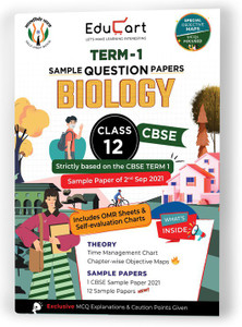 Educart CBSE Term 1 BIOLOGY Sample Papers Class 12 MCQ Book For Dec ...