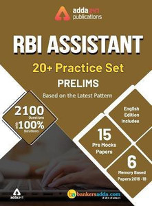 Adda247 20+ RBI Assistant Prelims Mock Papers Practice Book English ...