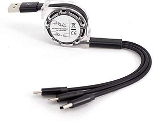 UNIQUE WORLD USB Type C Cable 1.5 m 3in1 Retractable USB Charging Cable ...