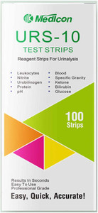 MEDICON . URS10 GLUCOSE Ketone Reagent 10 Parameter Urine Test Strip ...