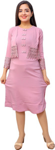 ELENDRA Girls Below Knee Casual Dress Price in India - Buy ELENDRA ...