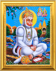 emofly Anjani Putra Hanuman ji Golden Religious Frame Price in India ...