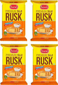 Bonn Premium Suji Rusk 275g ( With Elaichi ) Pack Of 4 Elaichi flavored ...