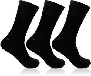 BONJOUR Plain Black Colour Office/ Business/ Formal Full Length Socks ...