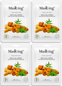 MasKing Bamboo Facial Sheet Mask of Neem, Tulsi & Turmeric - Price in ...