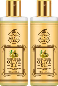 Khadi Ark Olive Oil (Jaitun Ka Tel) For Skin and Hair (Pack of 2, 100 ...