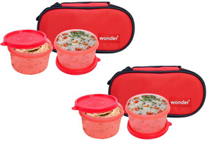 Flipkart.com | Wonder Plastic Softline Tango Lunch Box, 4 Containers ...
