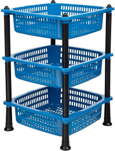 Rack Premium Plastic 3 Steps Kitchen Stand Rack Basket for Office Use ...