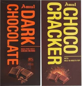 Amul DARK + CHOCO CRACKER CHOCOLATE Bars Price in India - Buy Amul DARK ...