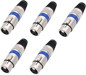 ERHIndia (5 Pc) Audio 3Pin XLR Jack Microphone Mixer Connector 3 pin ...