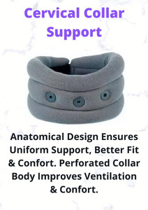NAVECO Cervical Collar Support (Grey) Soft Neck Belt, Neck ...